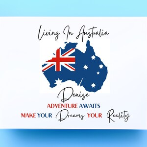 Australia Adventure Card Travel to Australia Card Personalised Aussie ...