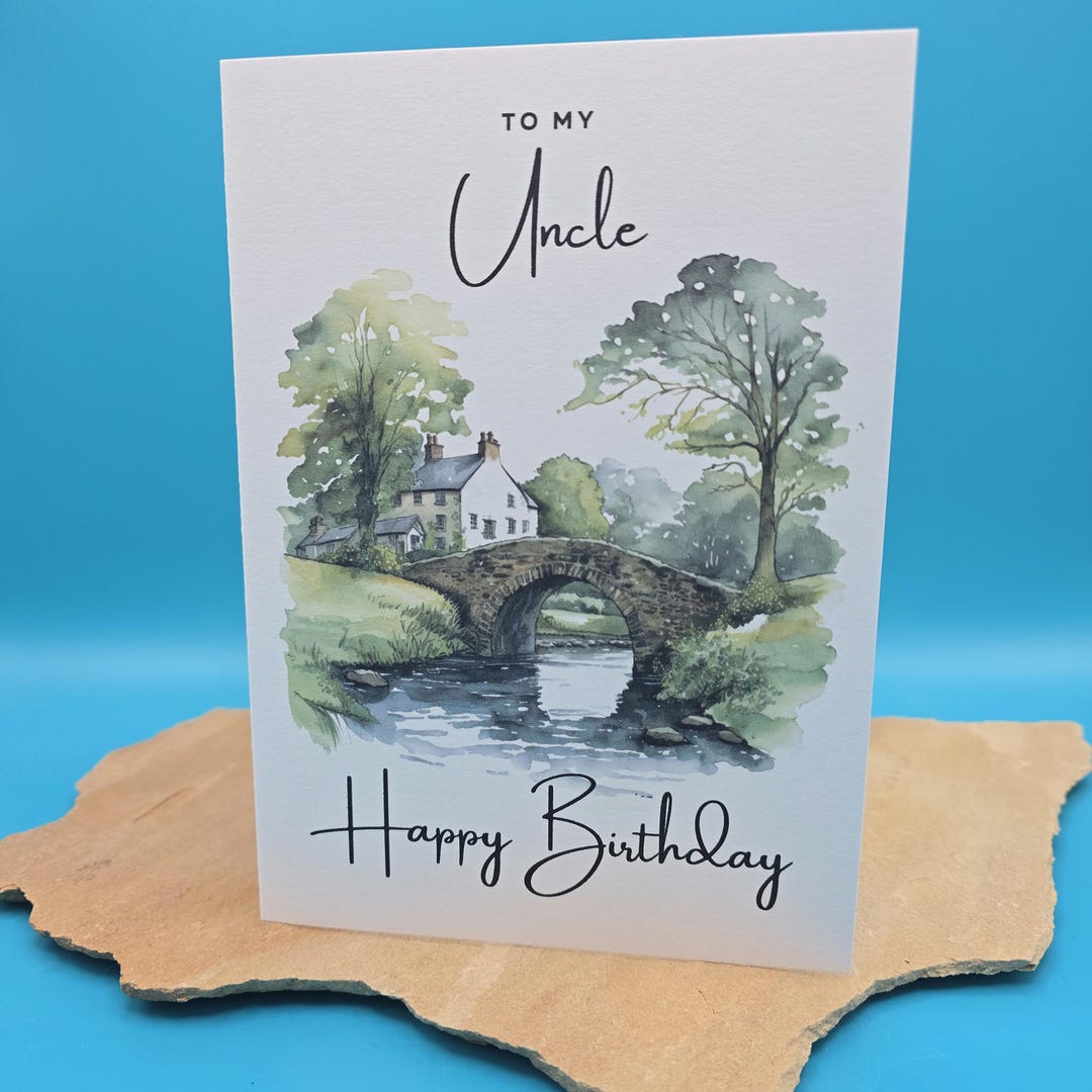 Uncle Birthday Card / to My Uncle Happy Birthday / Birthday Card for ...