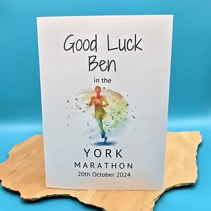 ANY Marathon Good Luck / Congratulations Card - Marathon Runner Card ...
