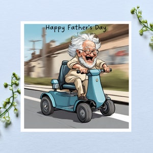 Witty Mobility Scooter Card Funny Mobility Scooter Birthday Card Fun ...