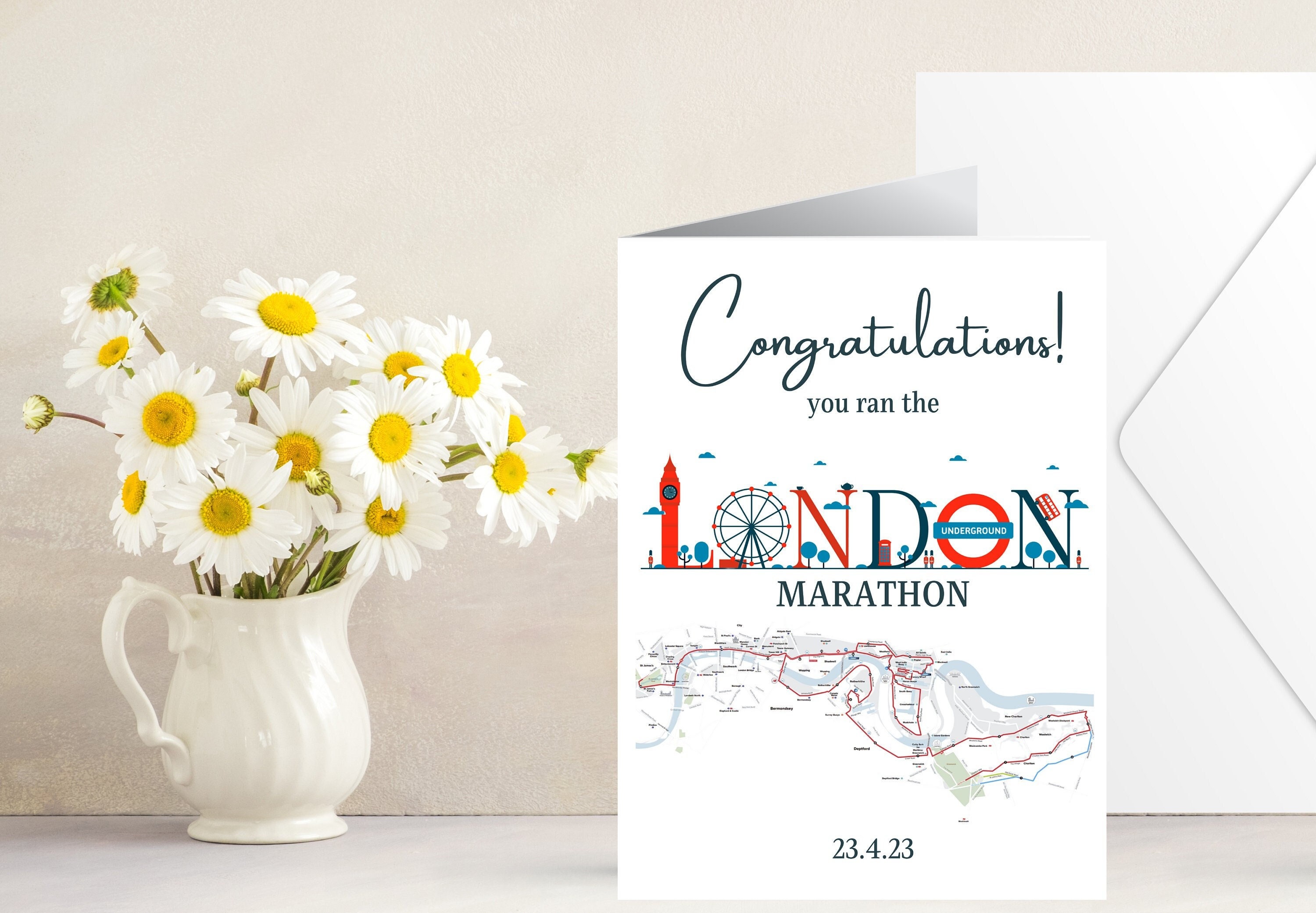 Congratulations London Marathon Card London Marathon 23rd - Etsy