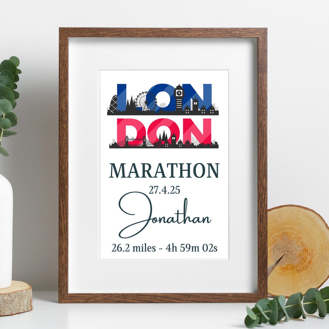 London Marathon 2025 Gift Wall Art - 27th April 2025 London Marathon ...