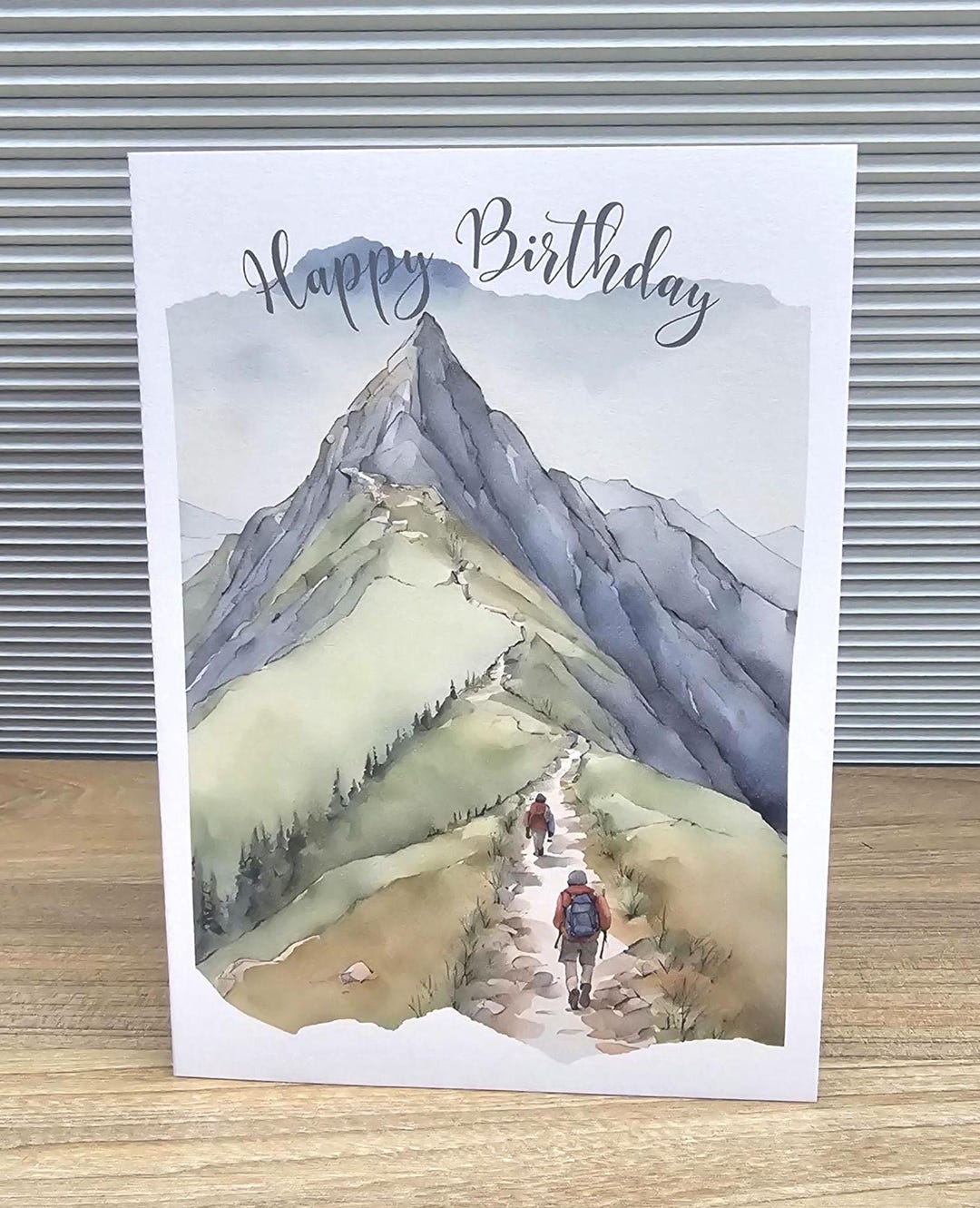 Mountain View Trekking Birthday Card Mountain Climber Card Birthday ...