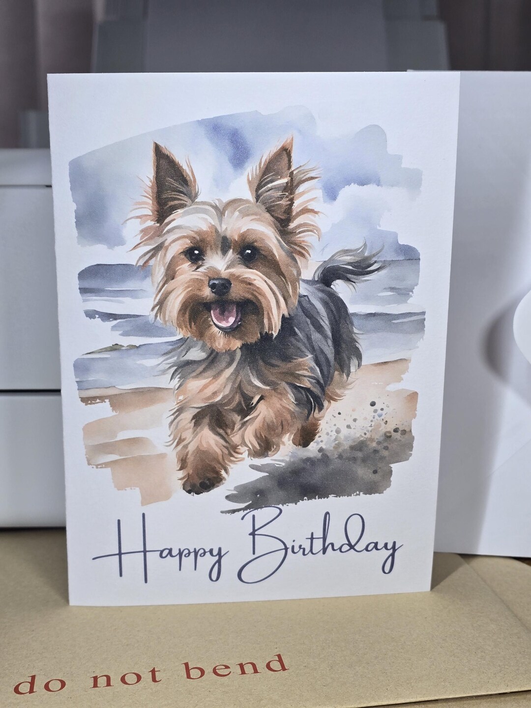 Yorkie Card Yorkshire Terrier Personalised Card Yorkie Birthday Card ...