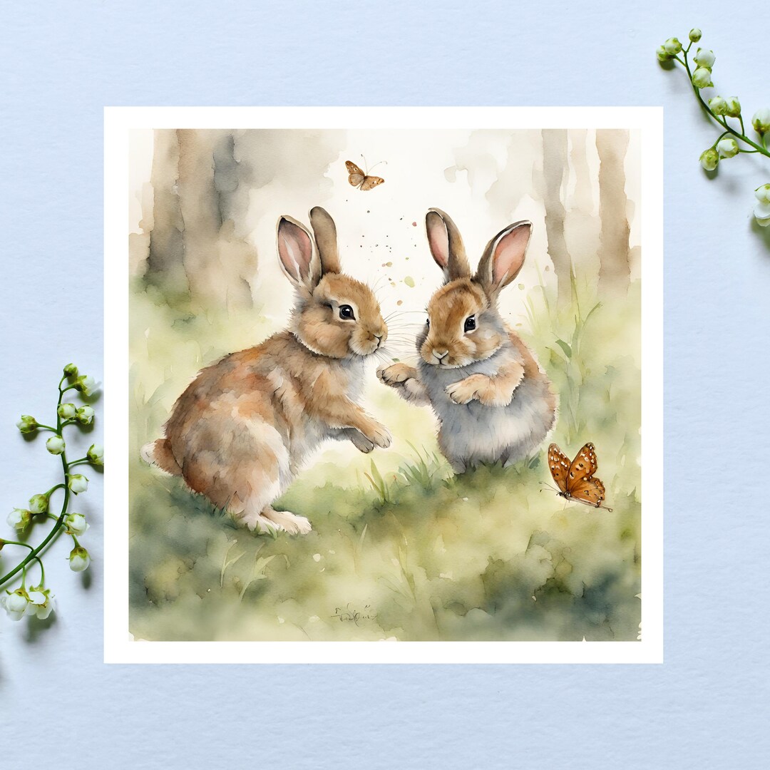 Rascal Rabbits Card - Birthday, Fathers Day, Mothers Day - Stunning ...