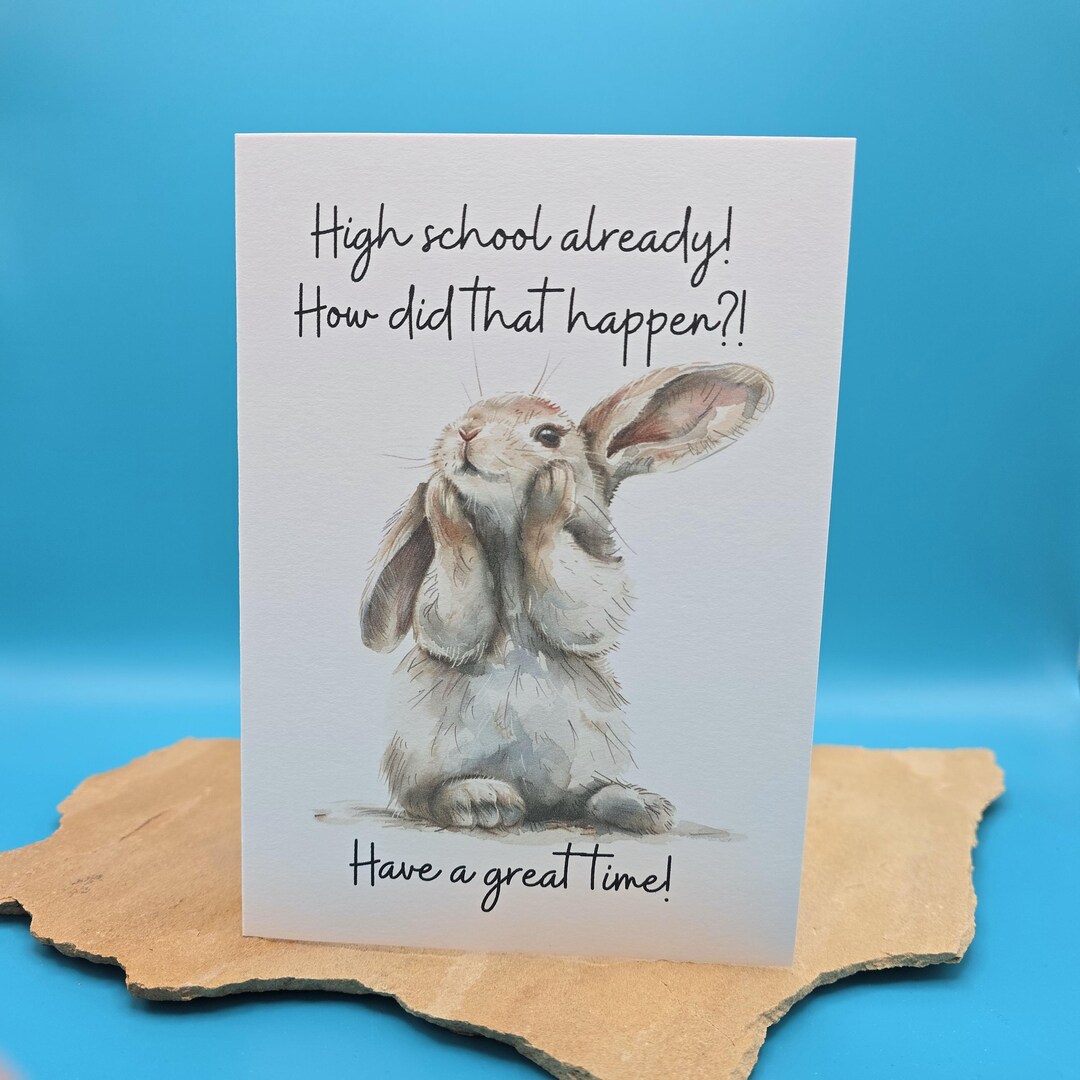 Cute Bunny Customised Rabbit Card Personalised Bunny Rabbit Card Cute ...