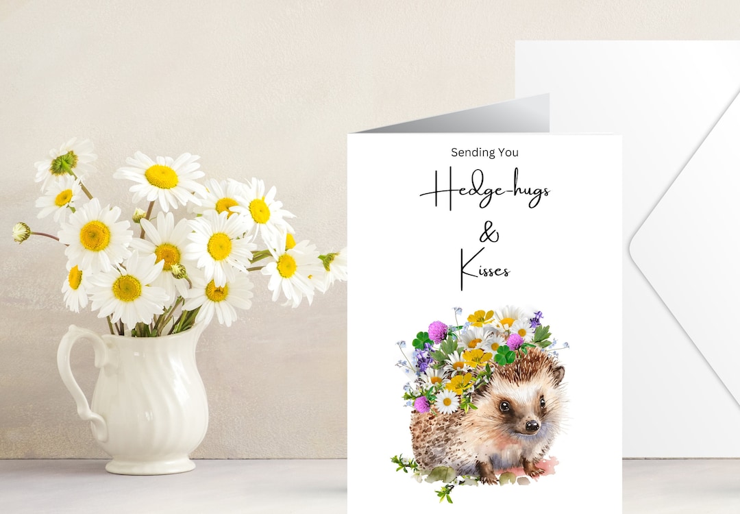 Personalised Hedge-hugs & Kisses Card Cute Hedgehog Birthday, Father's ...