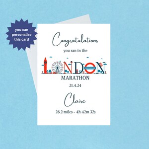 Congratulations London Marathon Card London Marathon 21st April 2024 ...