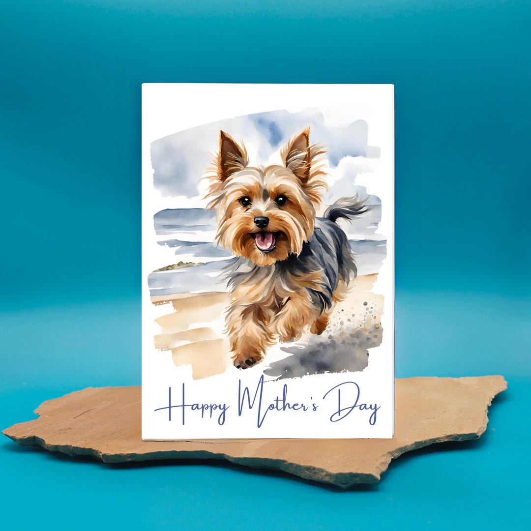 Yorkie Card Yorkshire Terrier Personalised Card Yorkie Birthday Card ...