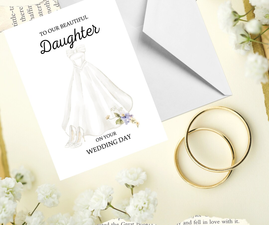 Daughter Wedding Card for Bride, Wedding Card for Our Daughter, Bride ...