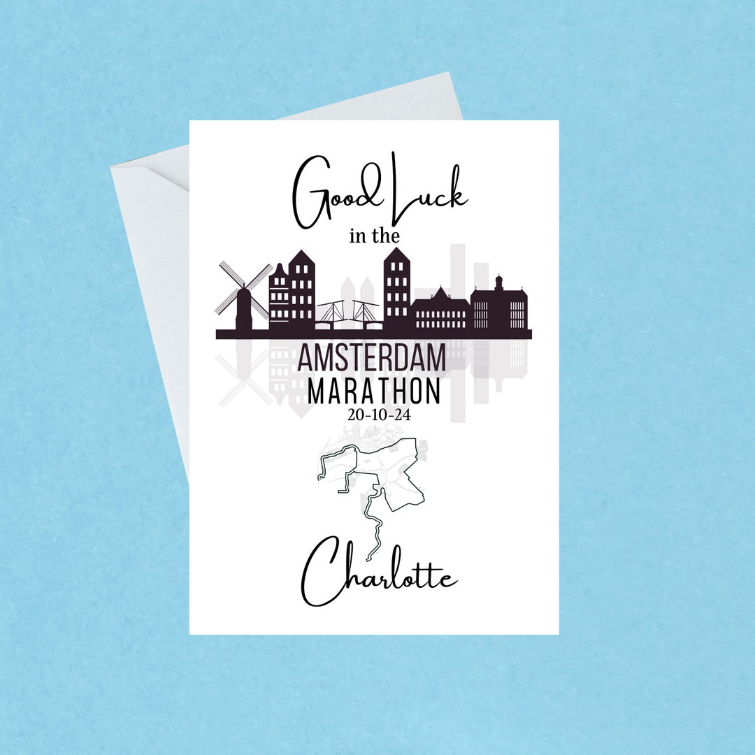 Good Luck in the Amsterdam Marathon Card Amsterdam Marathon 20th ...