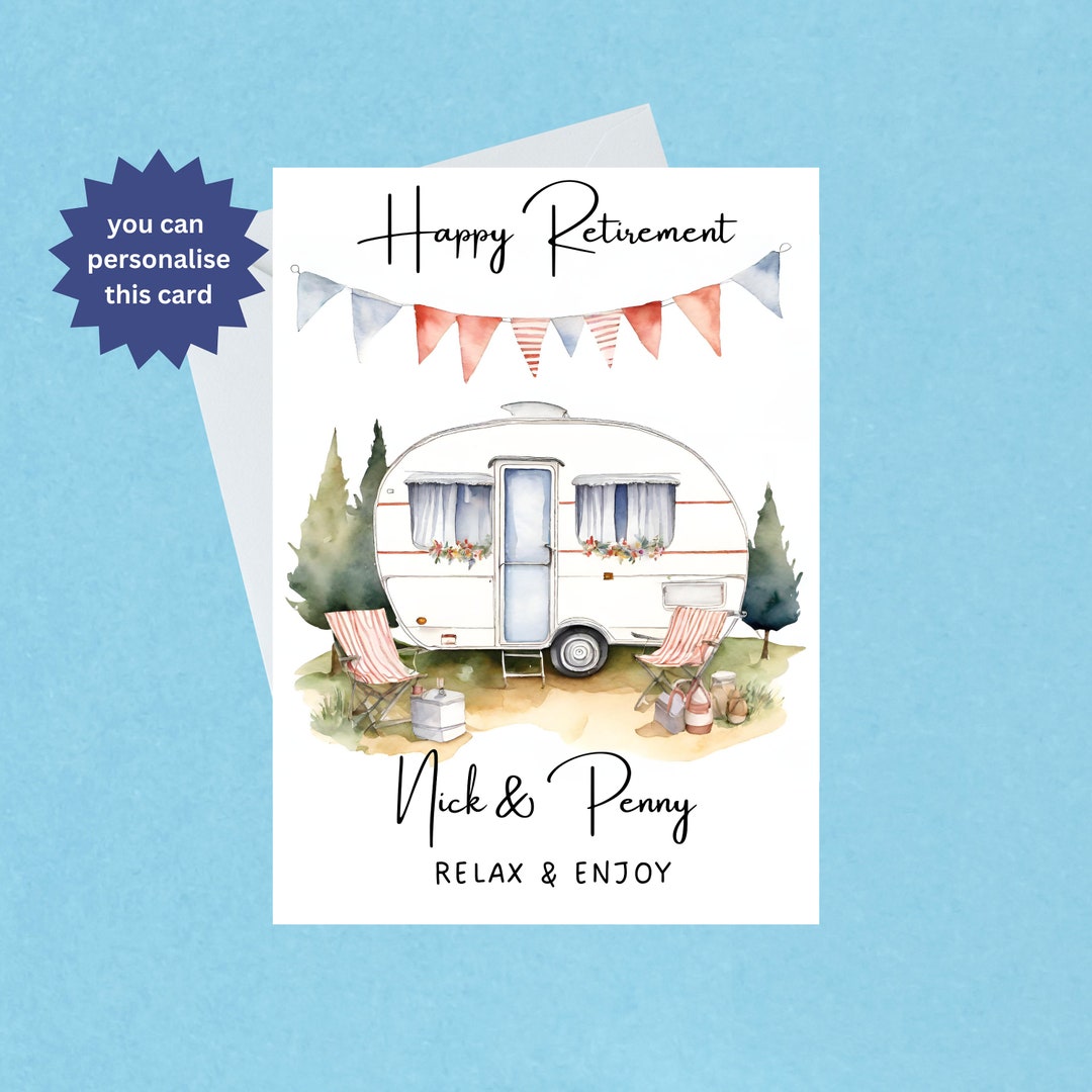 Customized Caravan Retirement Card | Caravanning Lover's Gift | Funny ...