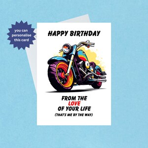 Funny Motorcycle Birthday Card | Born to Be Wild | Biker's Birthday ...