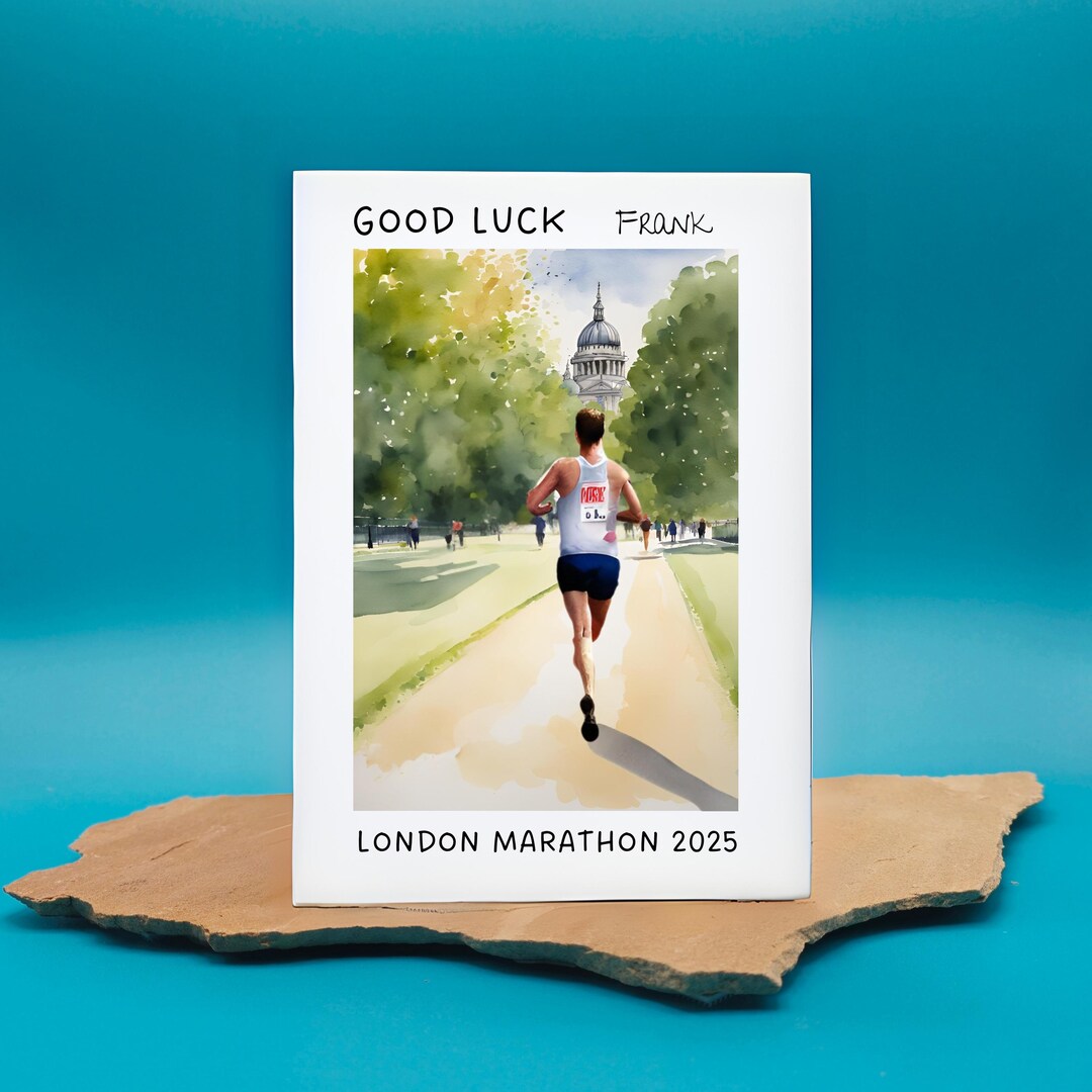 London Marathon 2025 Good Luck Card for Him Good Luck in the London ...