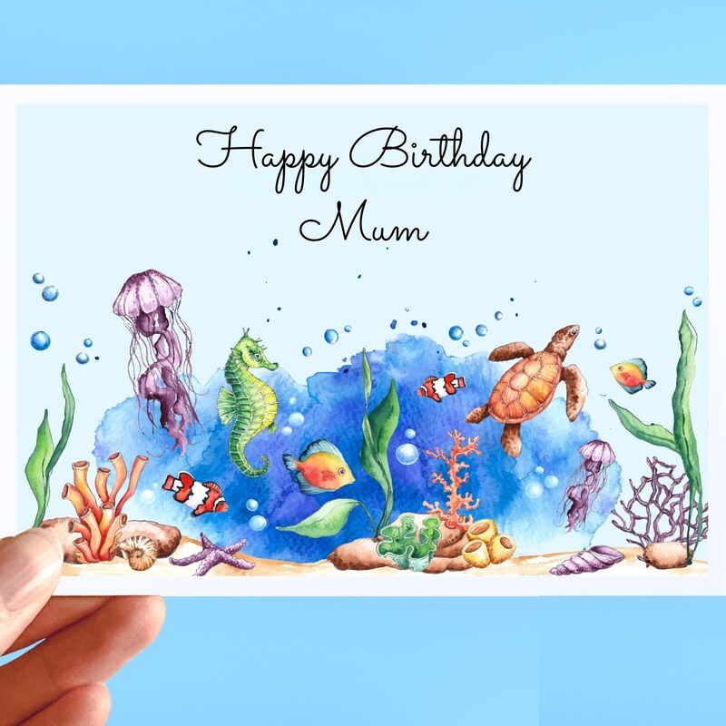 Fish Birthday Card - Etsy