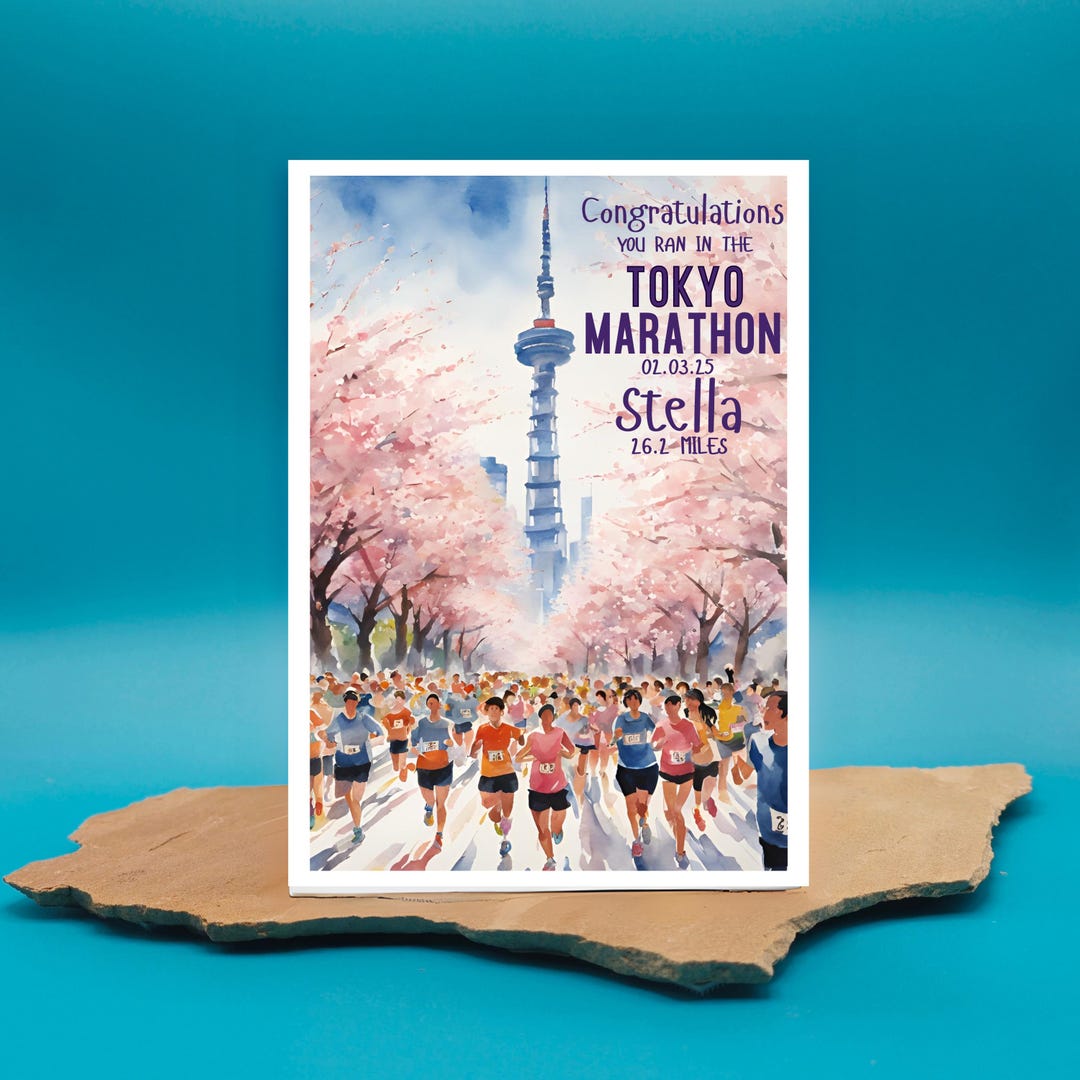 Congratulations Tokyo Marathon Card Good Luck Tokyo Marathon Card ...
