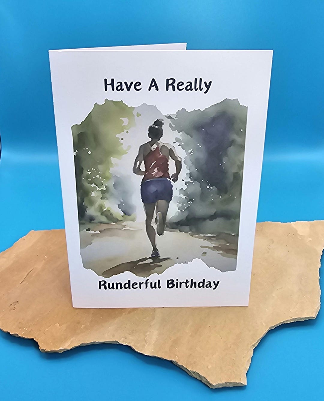 Personalised Watercolour Runderful Birthday Card | Runner Card | Ultra ...