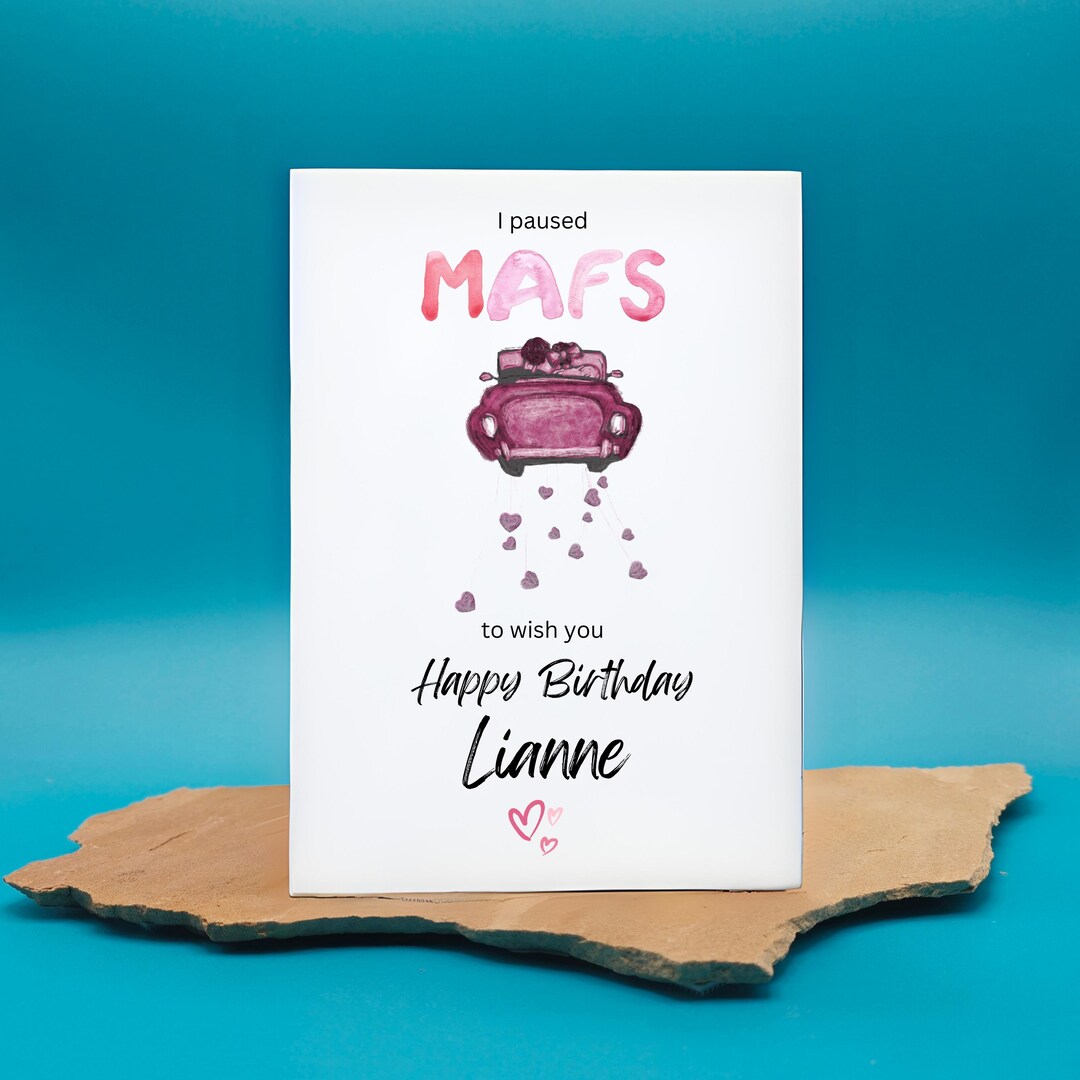 Funny MAFS Personalised Card - Birthday - Anniversary - Valentines ...