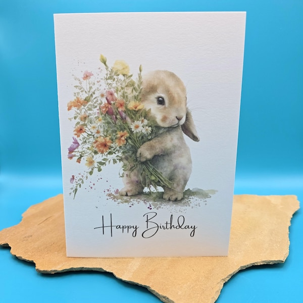 Bunny Card - Etsy