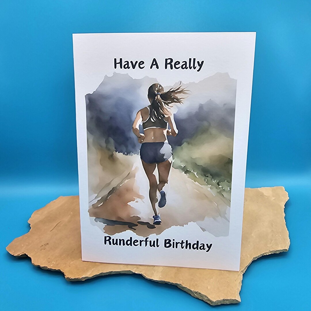Personalised Watercolour Runner Card | Runner Birthday Card | Ultra ...