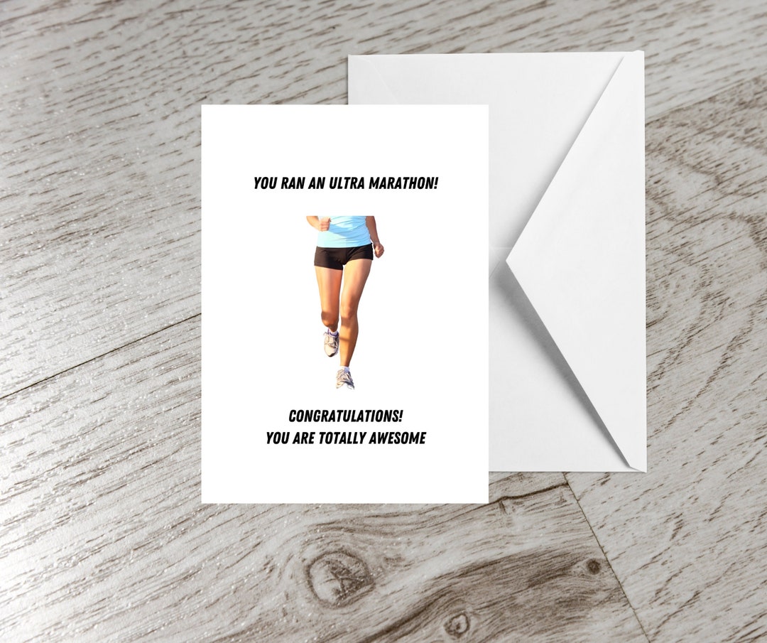 Ultra Marathon Congratulations Card Running Card Running Card Ultra ...