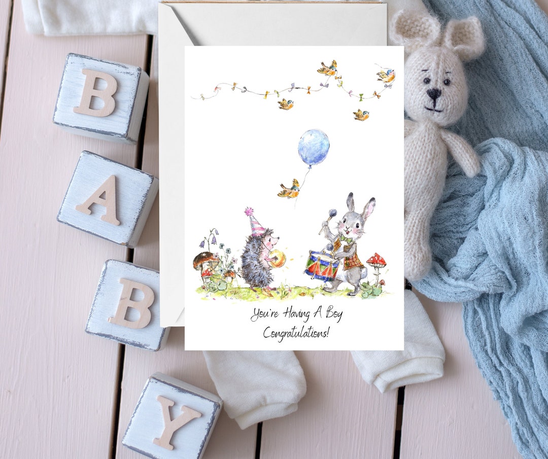 You're Having a Boy Congratulations Card Pregnancy Congratulations Card ...