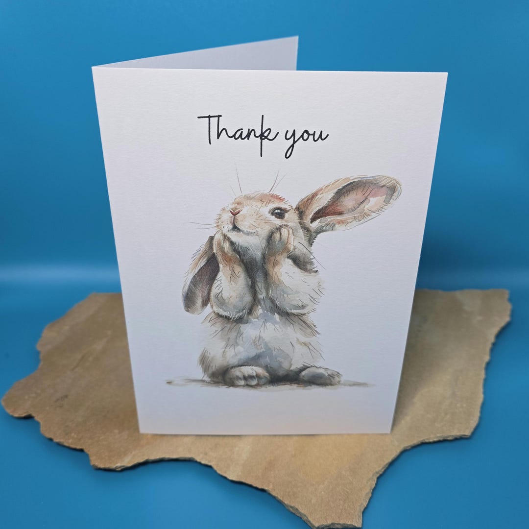 Cute Bunny Customised Rabbit Card Personalised Bunny Rabbit Card Cute ...