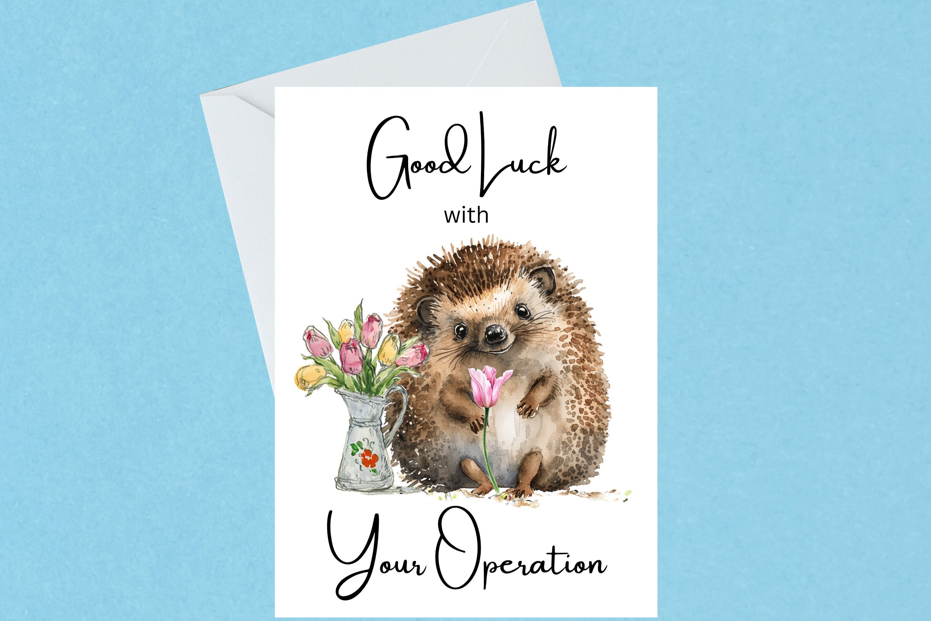 Good Luck With Your Operation Card Cute Hedgehog Surgery/operation ...