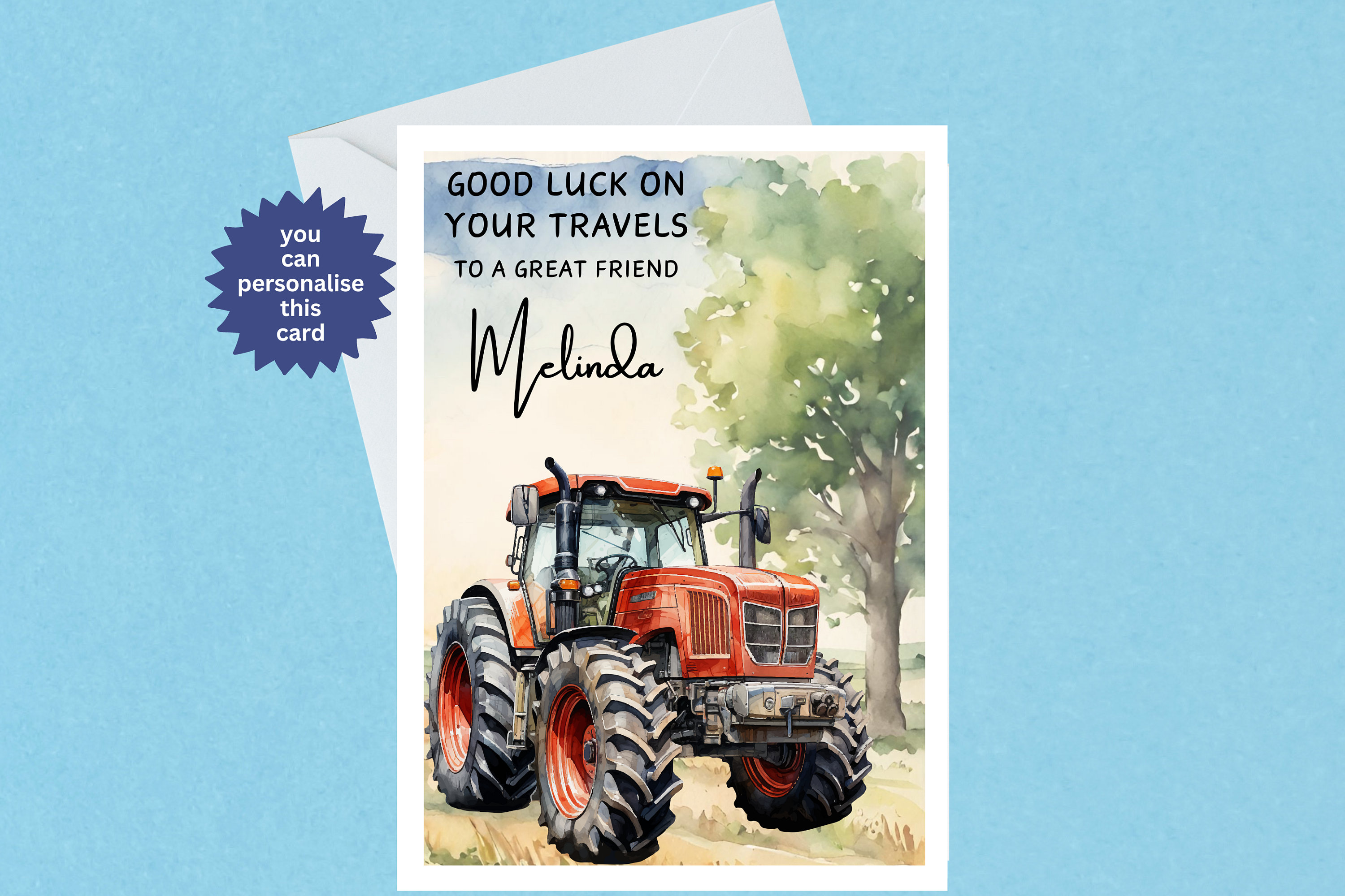 Red Tractor Card Customised Card for Any Occasion Birthday, Anniversary ...