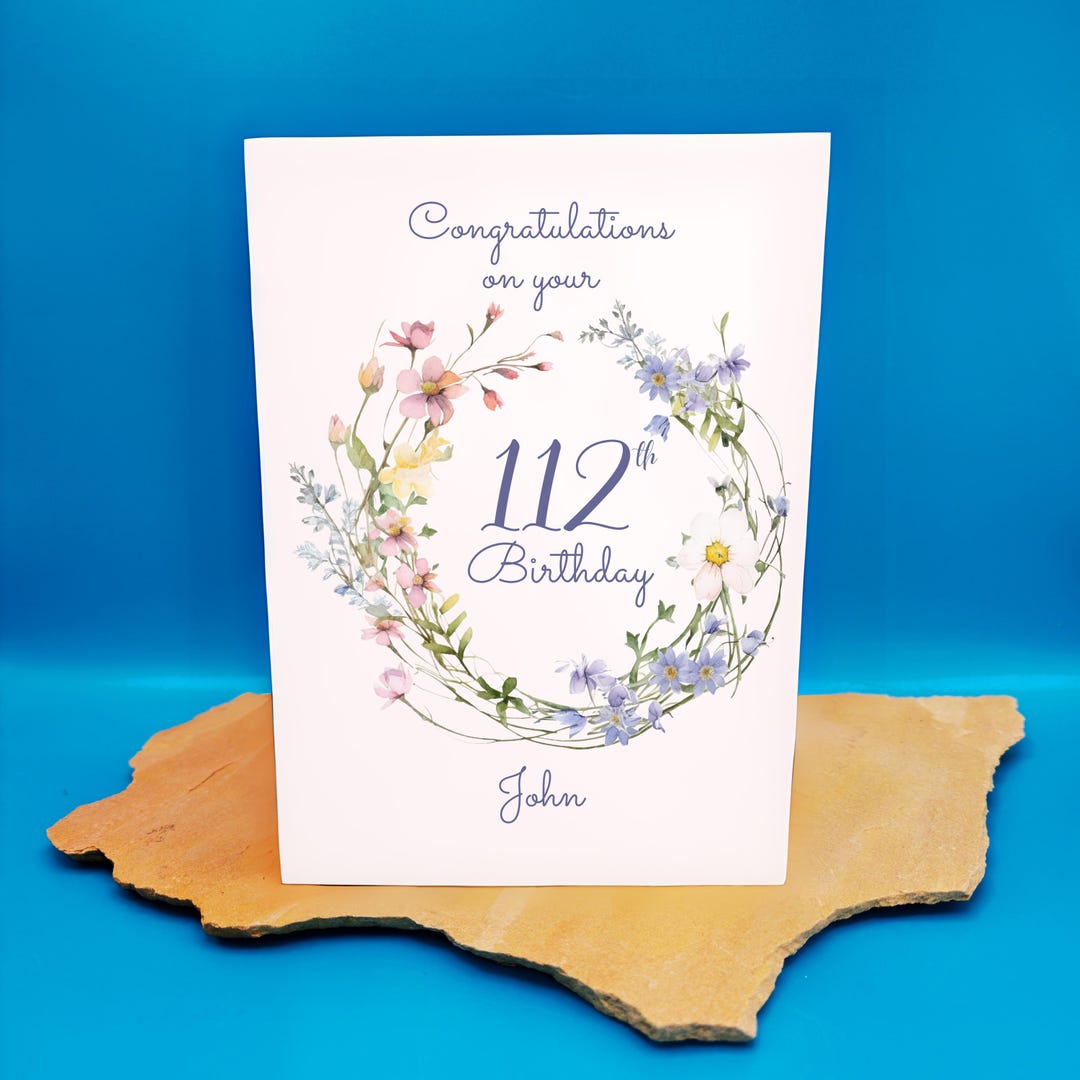 Supercentenarian Birthday Card for Over 100 Years Old - Customised ...