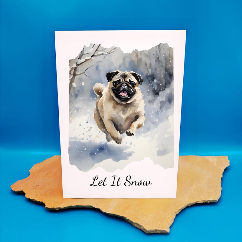 Pug Card - Etsy