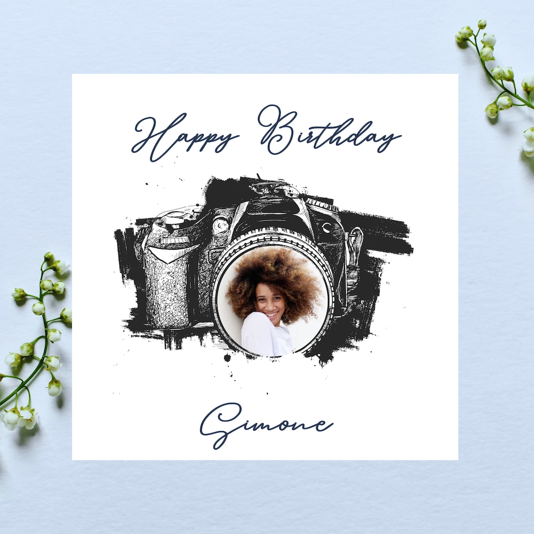 Camera Birthday Card | Photographer Birthday Card - Handmade - 03 - Etsy