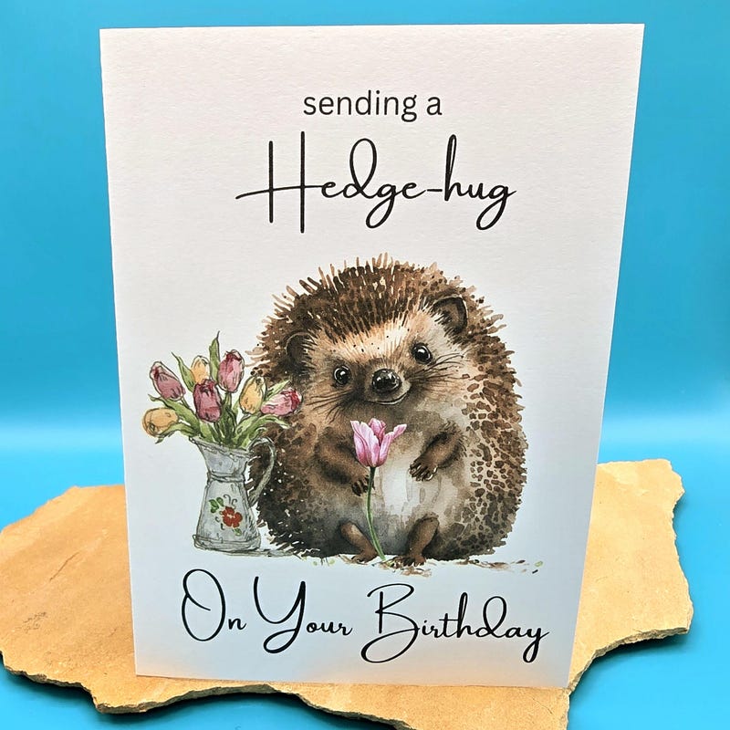 Hedgehog Cards - Etsy