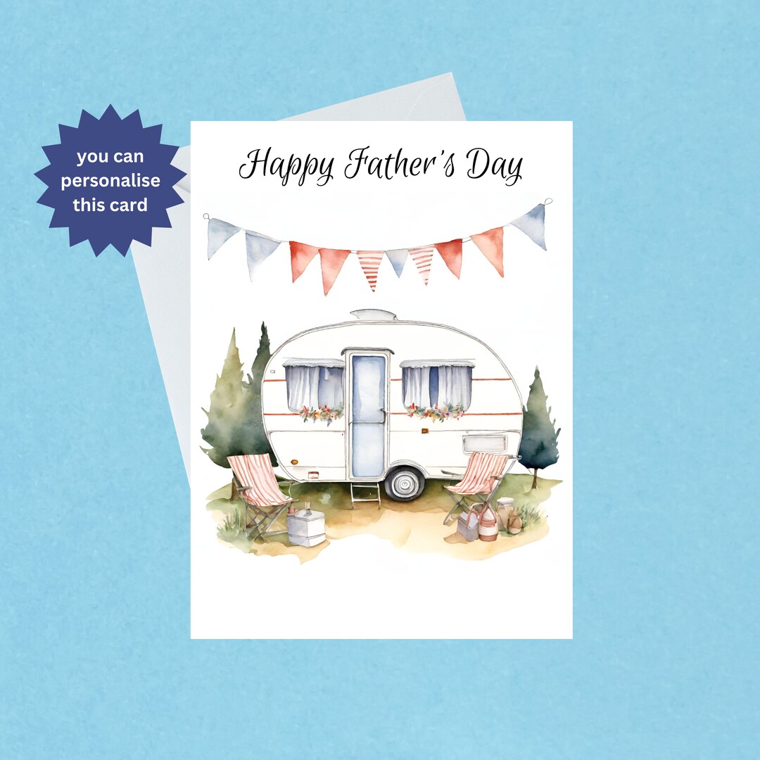 Fathers Day Caravan Card | Customised Caravan Lover's Card | Funny ...
