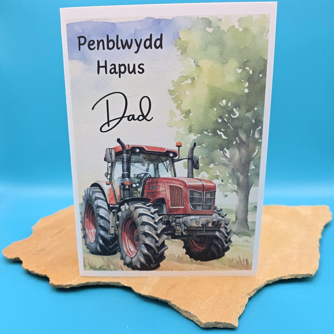 Welsh Tractor Card Customised Tractor Card for Any Occasion Red Tractor ...