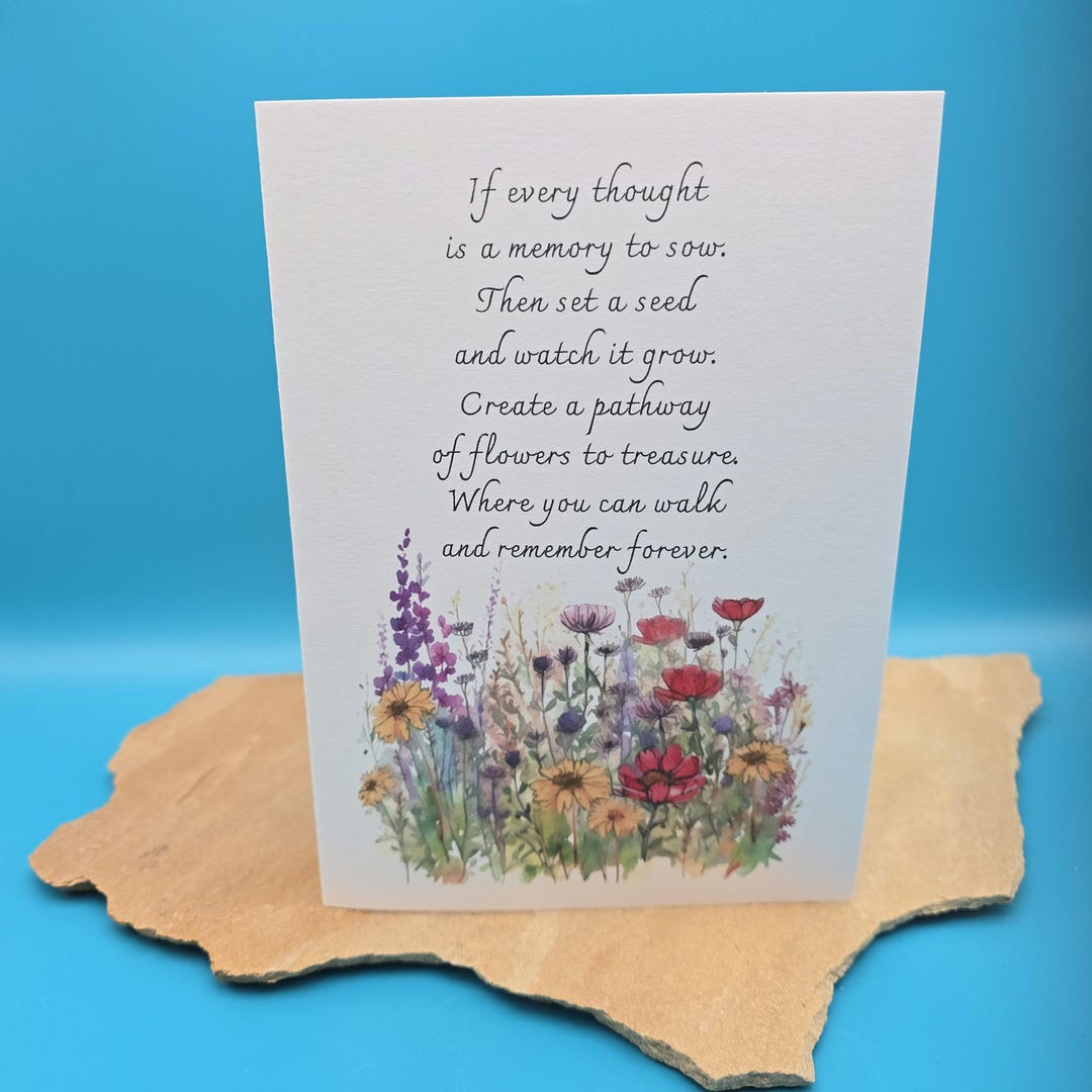 Sympathy Poem Card - Loss of Loved One - Wildflowers Sympathy Card ...