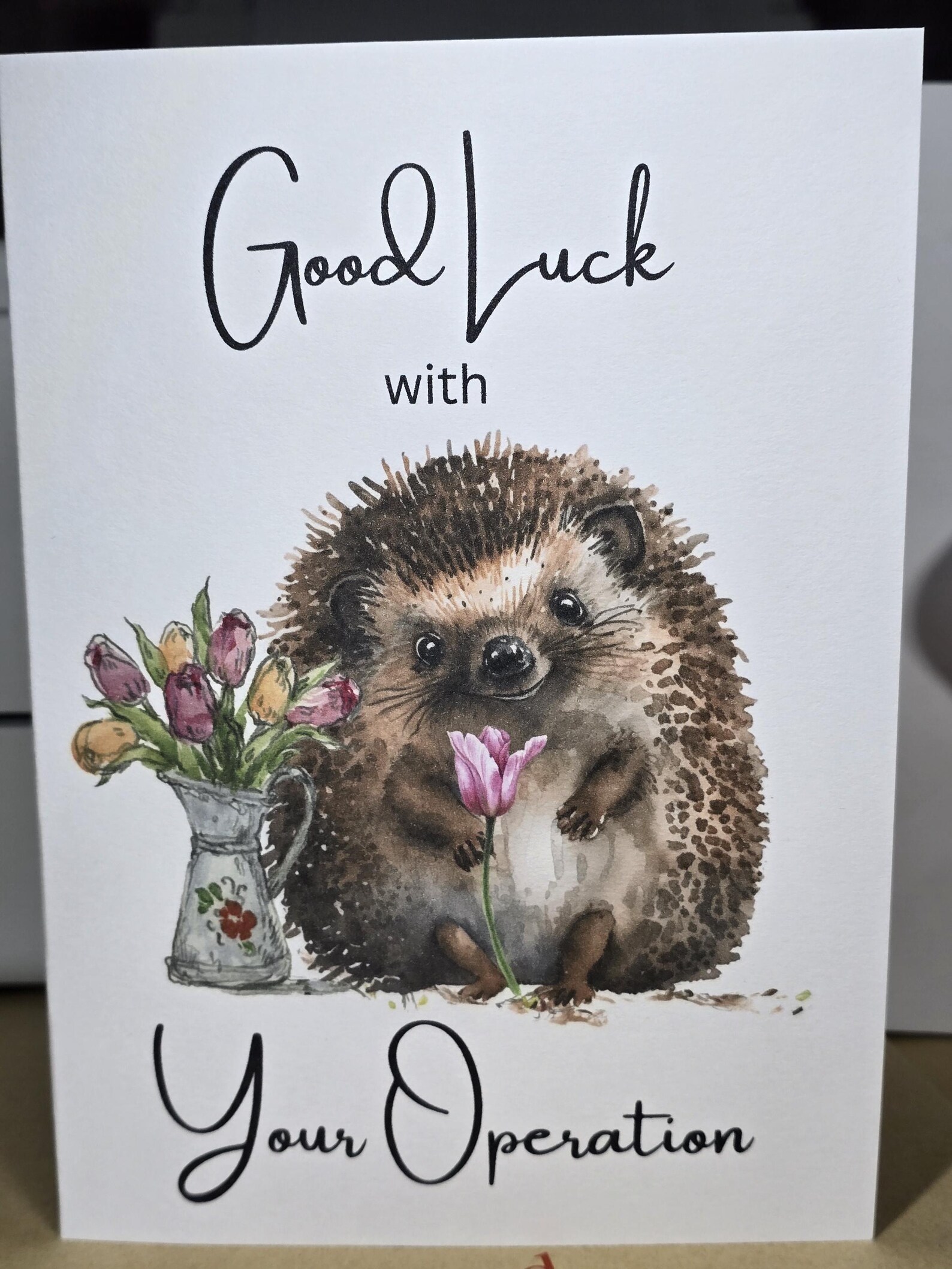 Good Luck With Your Operation Card - Cute Hedgehog Surgery/operation ...