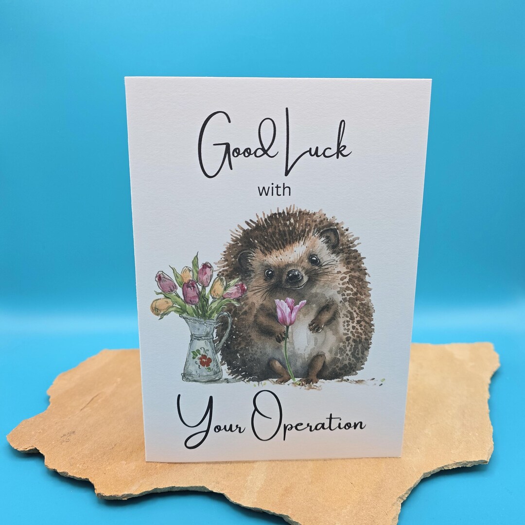 Good Luck With Your Operation Card - Cute Hedgehog Surgery/operation ...