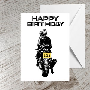 Personalised Motorcycle Birthday Card | Card for Him or Her | Born to ...