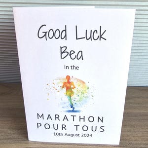 ANY Marathon Good Luck / Congratulations Card - Marathon Runner Card ...