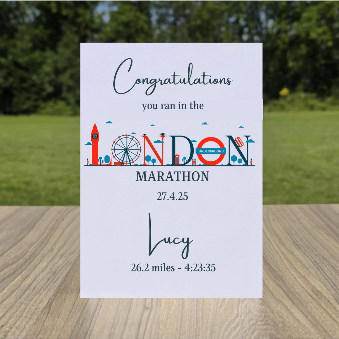 Congratulations London Marathon Card London Marathon 21st April 2024 ...