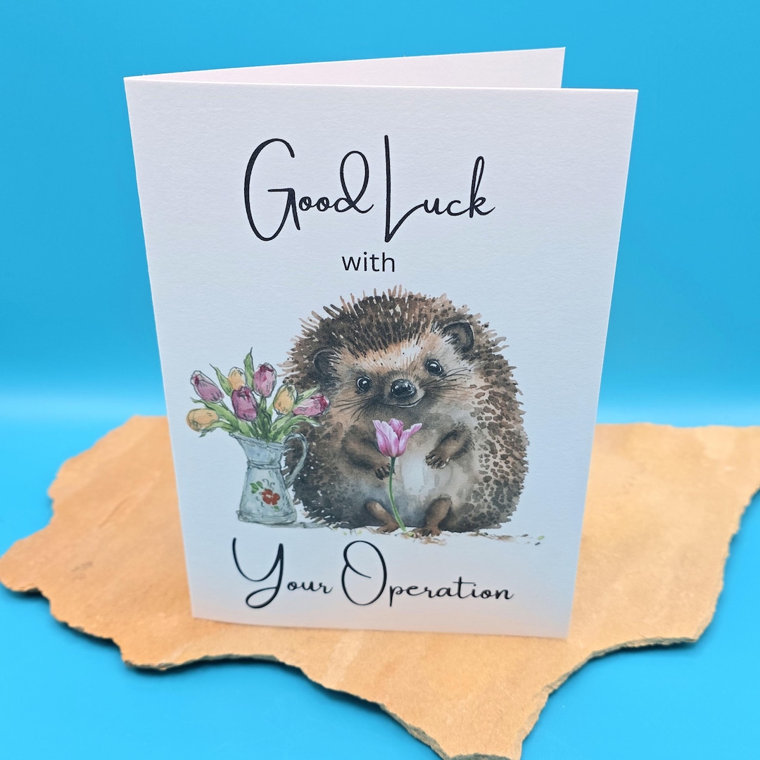 Good Luck With Your Operation Card - Cute Hedgehog Surgery/operation ...
