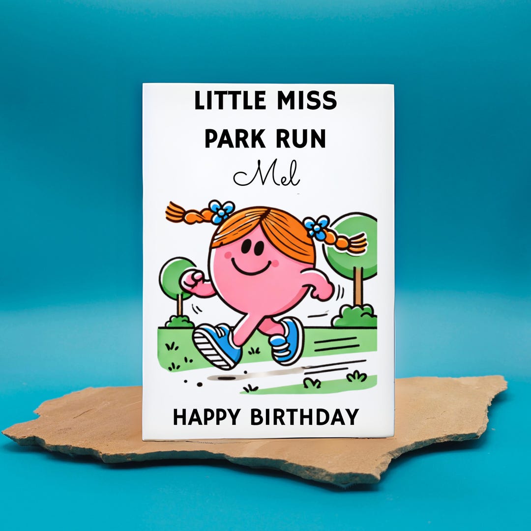 Character Park Run Birthday Card, Miss Park Run Gift, Funny Park Run ...