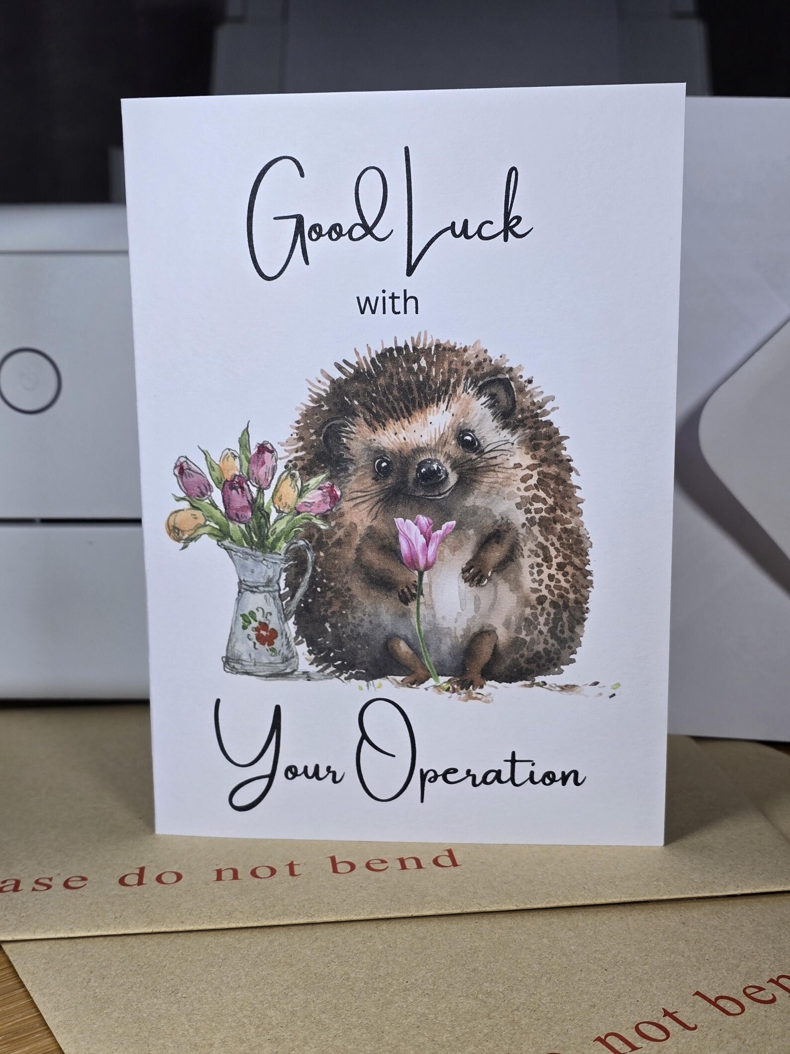 Good Luck With Your Operation Card - Cute Hedgehog Surgery/operation ...
