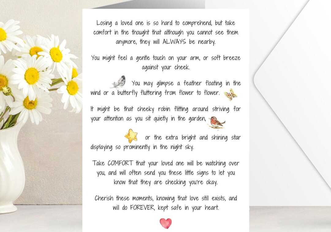 When You Lose Someone, Losing A Loved One, Signs They Are Near Sympathy ...