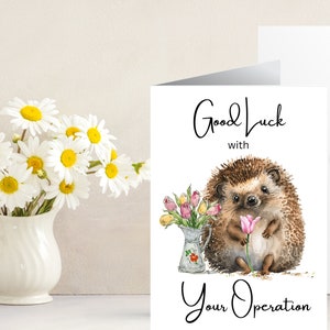 Good Luck With Your Operation Card - Cute Hedgehog Surgery/operation ...