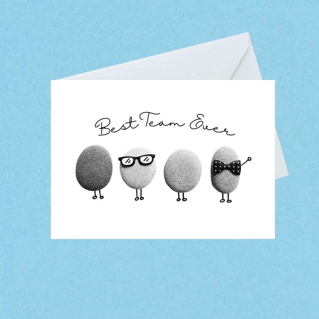 Best Team Ever Card - Thank You Card – Minimalistic - Staff Thanks for ...