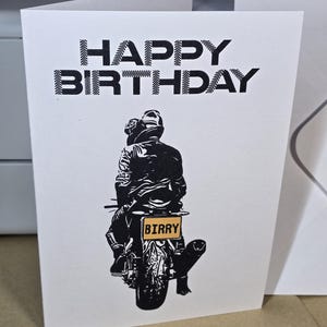 Personalised Motorcycle Birthday Card | Card for Him or Her | Born to ...