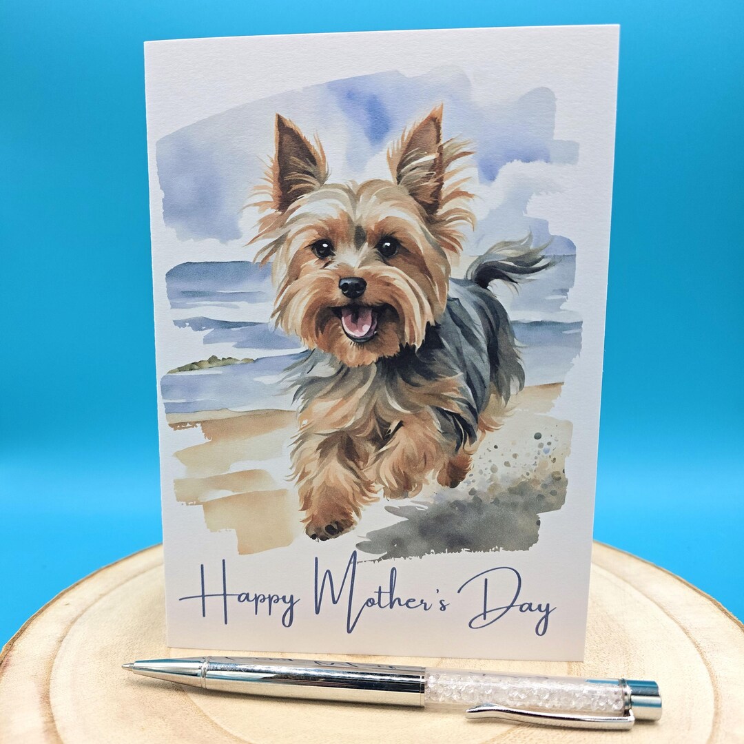Yorkie Mother's Day Card / Funny Yorkie Mother's Day Card / Handmade ...