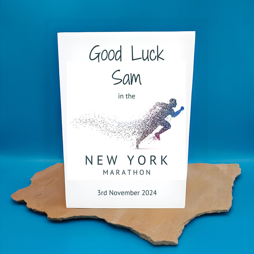 New York Marathon Good Luck / New York Marathon Congratulations Card ...